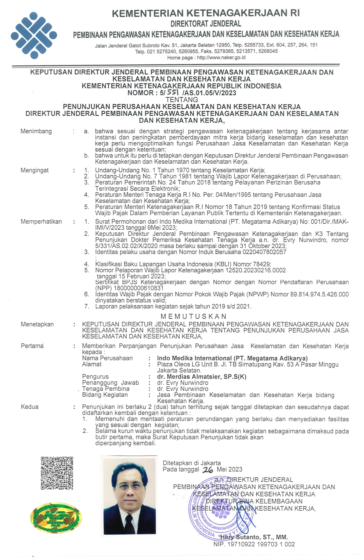 Lisensi PJK3 PEMBINAAN KESEHATAN KERJA