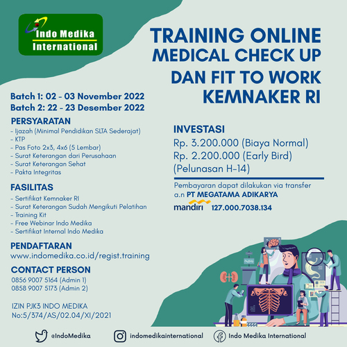 MCU (Medical Check Up Fit to Work) KEMNAKER RI